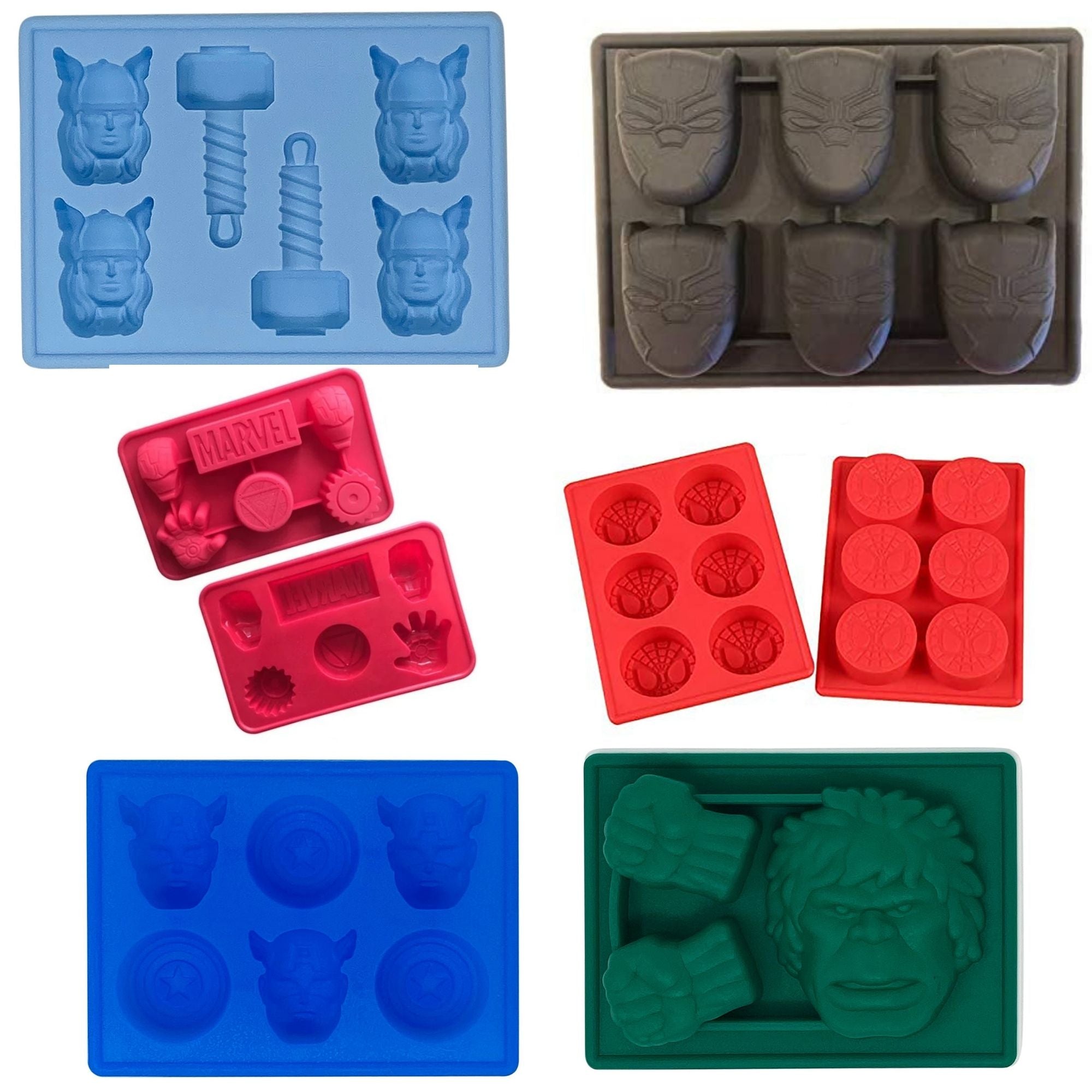 Ice Tray - Marvel Heroes - Avengers 6 Pack - Modeling Chocolate & Ice