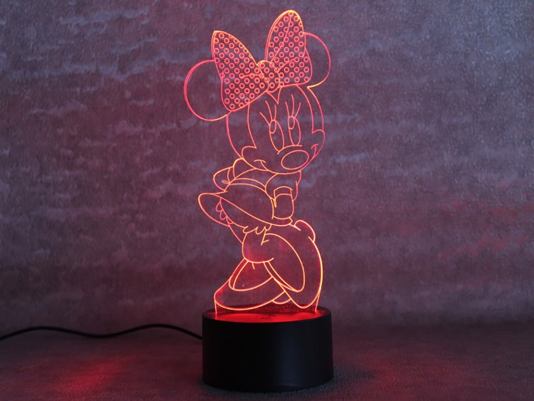 Illusion Disney Minnie Mouse Lamp, 3D Light Experience