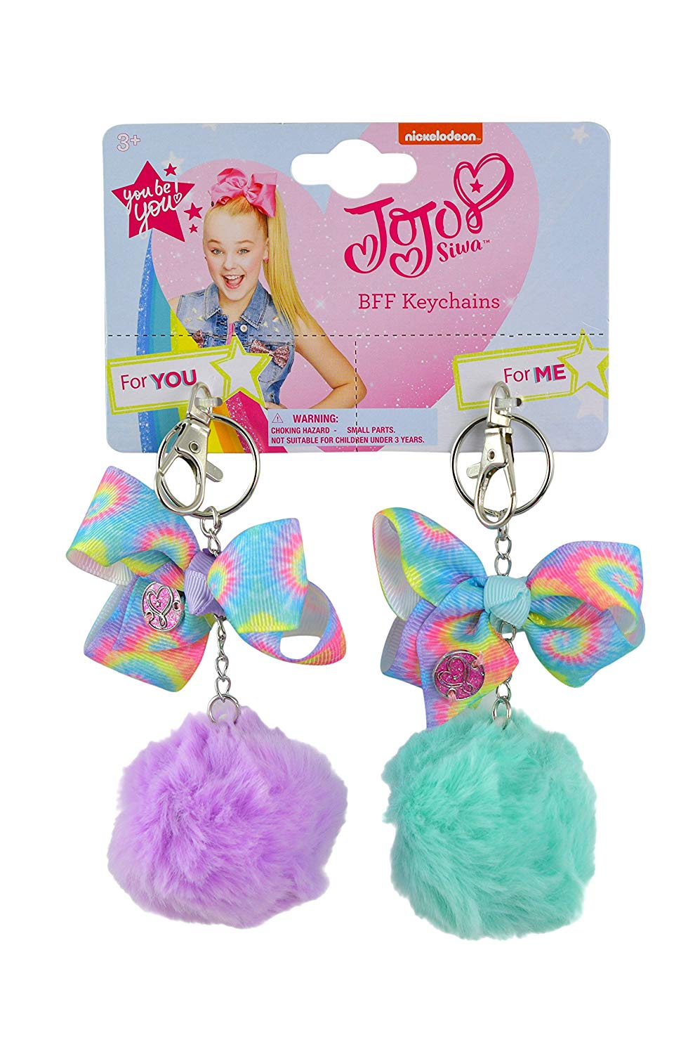 Jojo Siwa 2-Piece Keychain Furball Green Pom