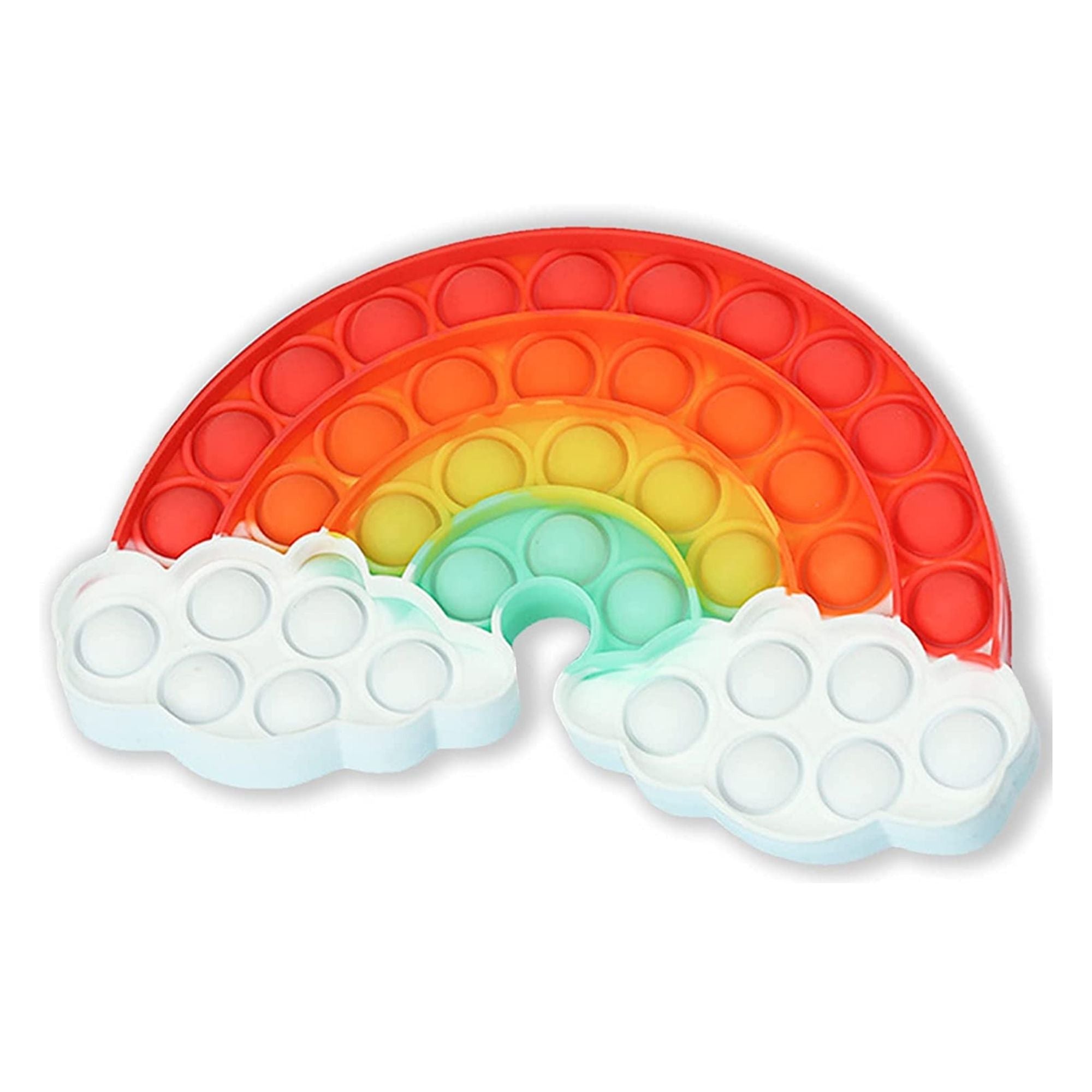 Fidget Bubble Poppers Push Toy Rainbow with Clouds